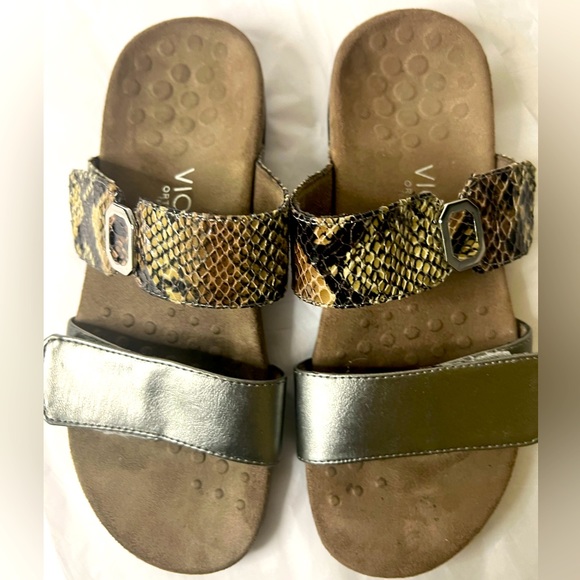 Vionic | Shoes | Vionic Leather And Snake Skin Sandals | Poshmark